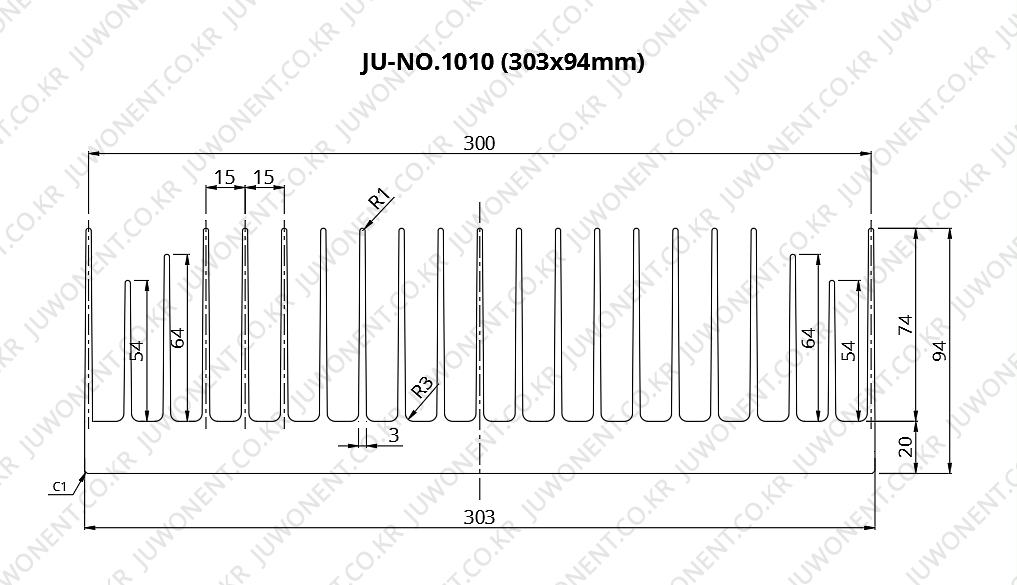 [주원기업] - JU-NO.1010 (303x94mm)